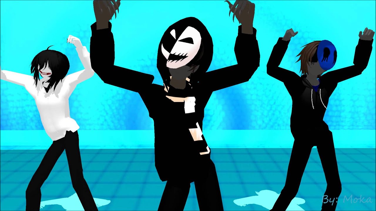 MMD Gentleman Kagekao, Jeff the killer and Eyeless Jack - YouTube