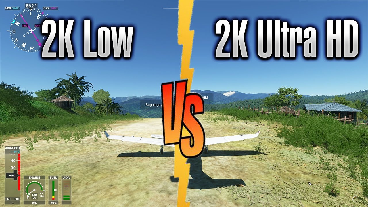 2K Ultra HD Vs 2K Low Resolution |Microsoft Flight Simulator |4K Ultra ...