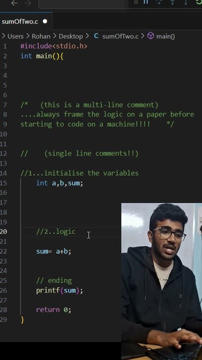Class8 Coding Sum Of Two Integers In C Cprogramming Coding Learncoding