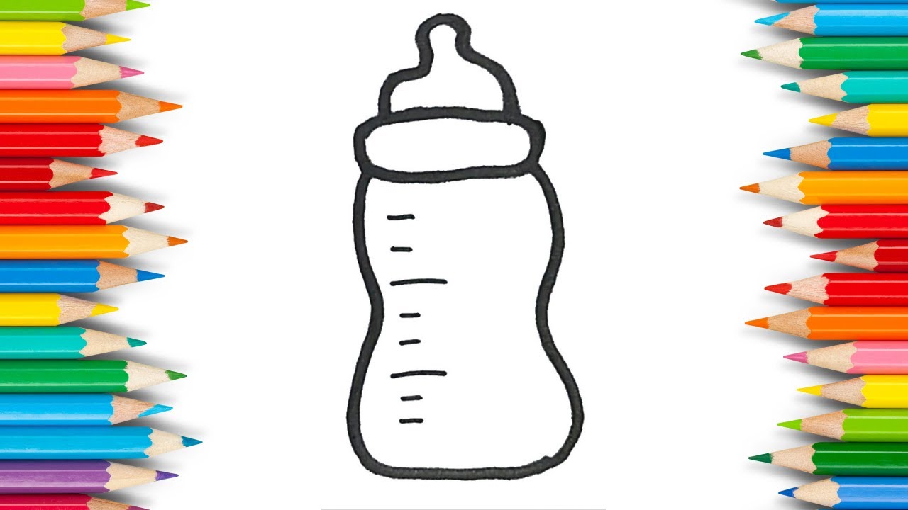 Easy Drawing a Milk Bottle Step by step | How to Draw A Cute Milk ...