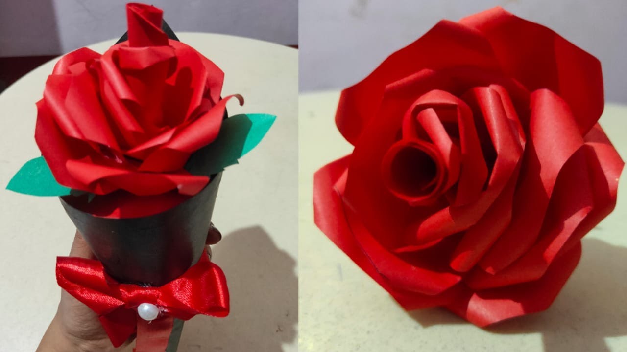 Rose🌹 Day Special Handcraft Rose🌹 made from paper🌹 - YouTube