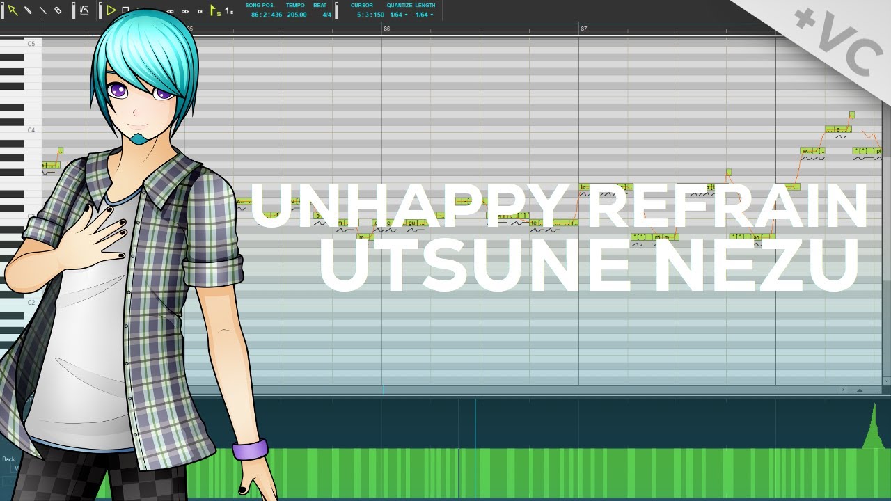 【Utsune Nezu】 Unhappy Refrain 『Fanloid Cover』 +VC - YouTube
