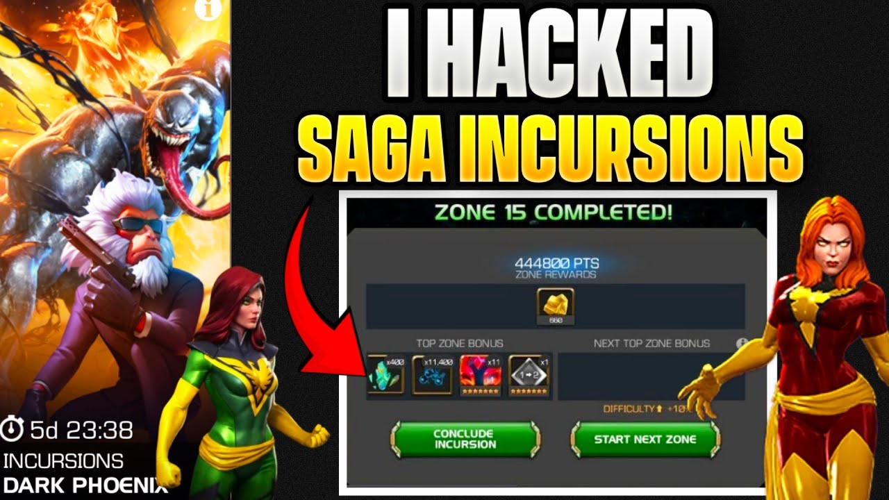 I HACK DARK PHEONIX INCURSIONS 😱| BEST HACKS & TEAM + MY SAGA INCURSION RUN | MCOC - YouTube