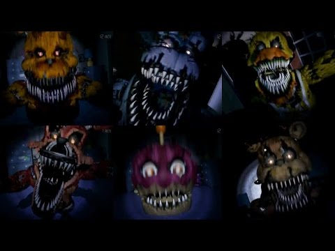 Five Nights at Freddy's 4 - All jumpscares together FNAF4