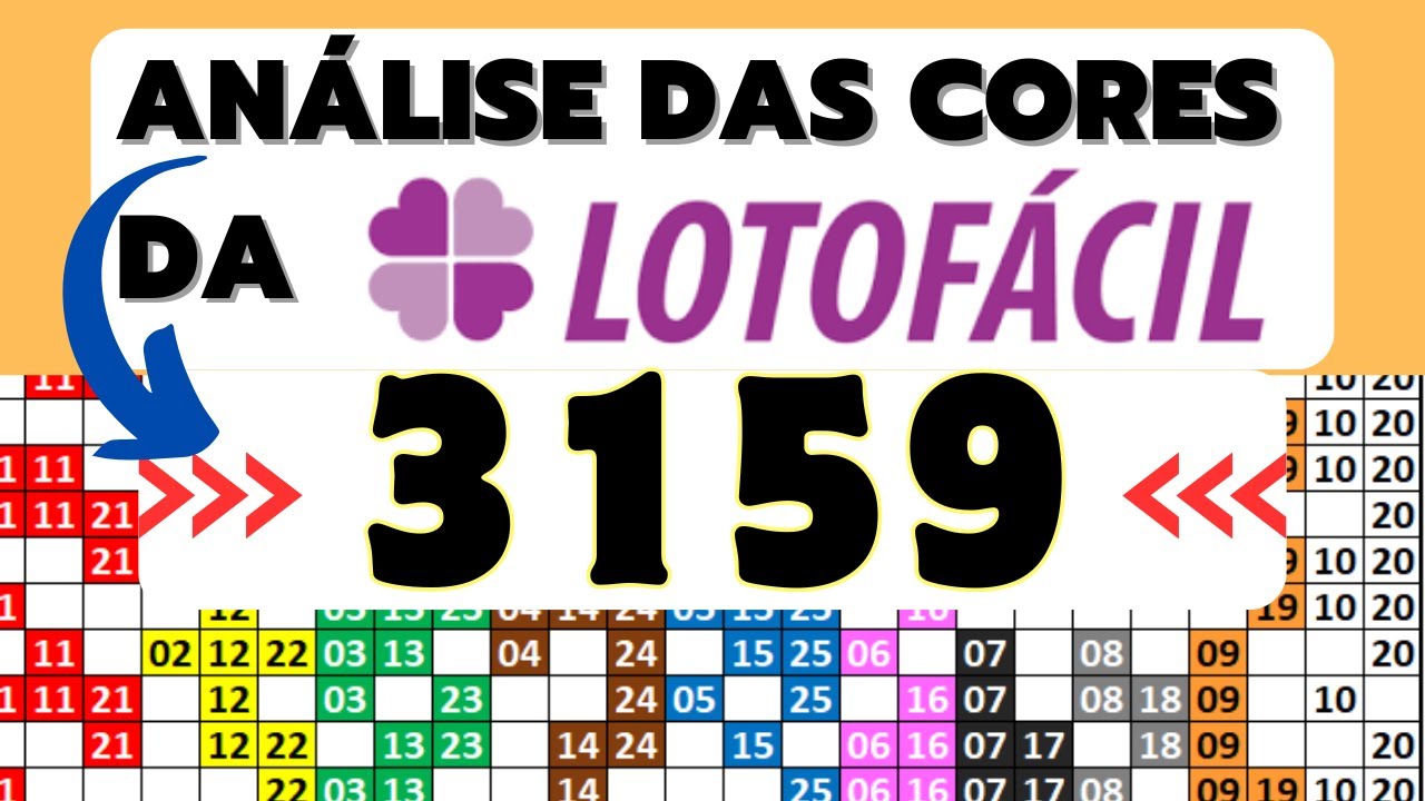 LOTOFÁCIL 3159 | ANÁLISE ESPECIAL TABELAS CORES - YouTube