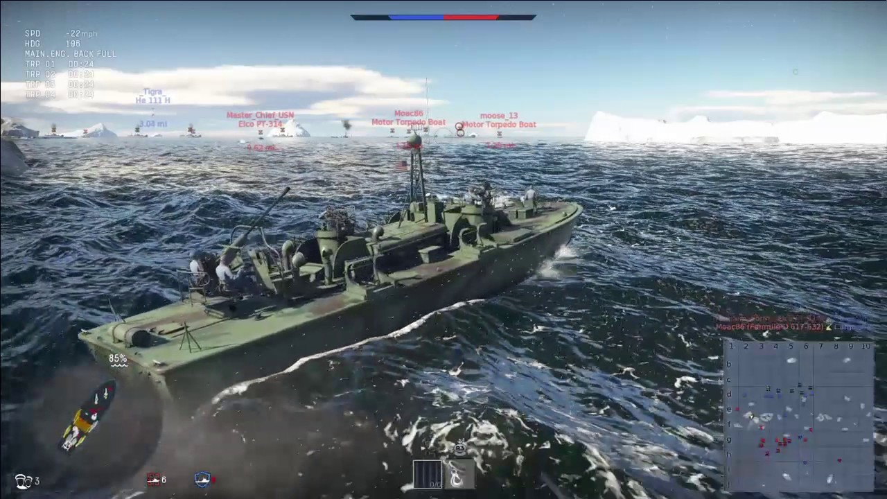 War Thunder Boat Beta PT-109 - YouTube