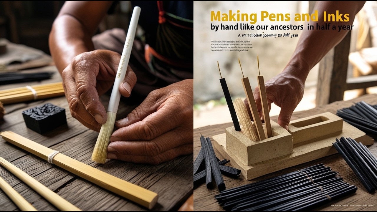 Making pens and inks by hand like our ancestors || A meticulous journey ...