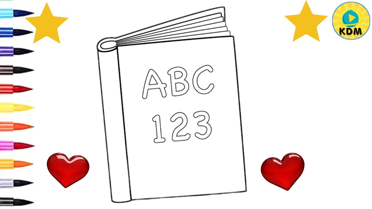 BOOK OBJECT EASY DRAWING FOR KIDS| HOW TO DRAW| SIMPLE DRAWING| LEARN ...