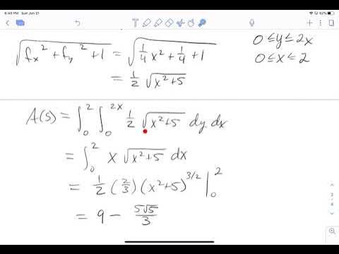 Surface Area - Multivariable Calculus (15.5b) - YouTube