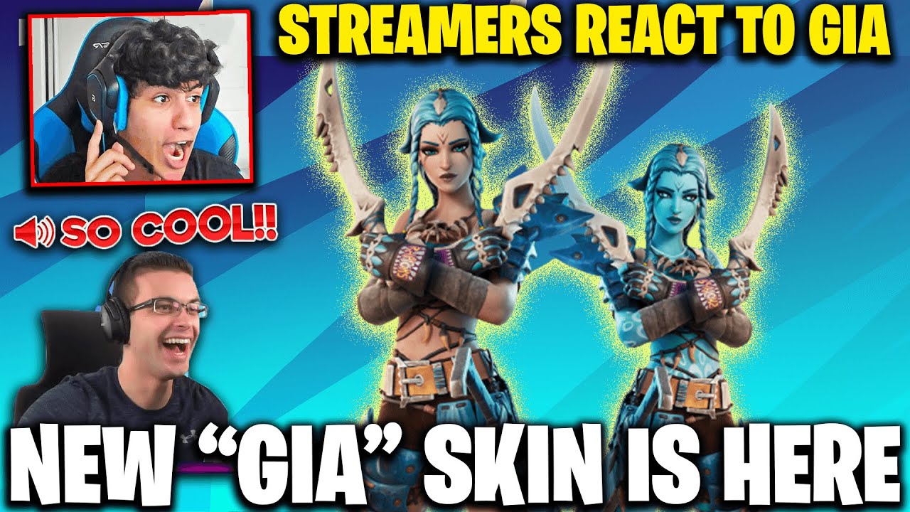 Streamers React To Gia Skin In Fortnite Item Shop | Soccer Skins Return ...