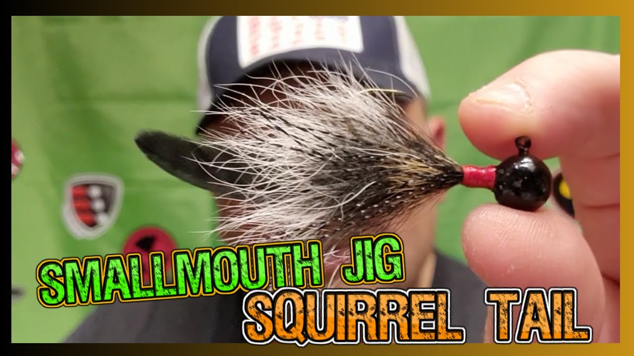 Road KILL Squirrel tail Smallmouth Bass Jig - YouTube