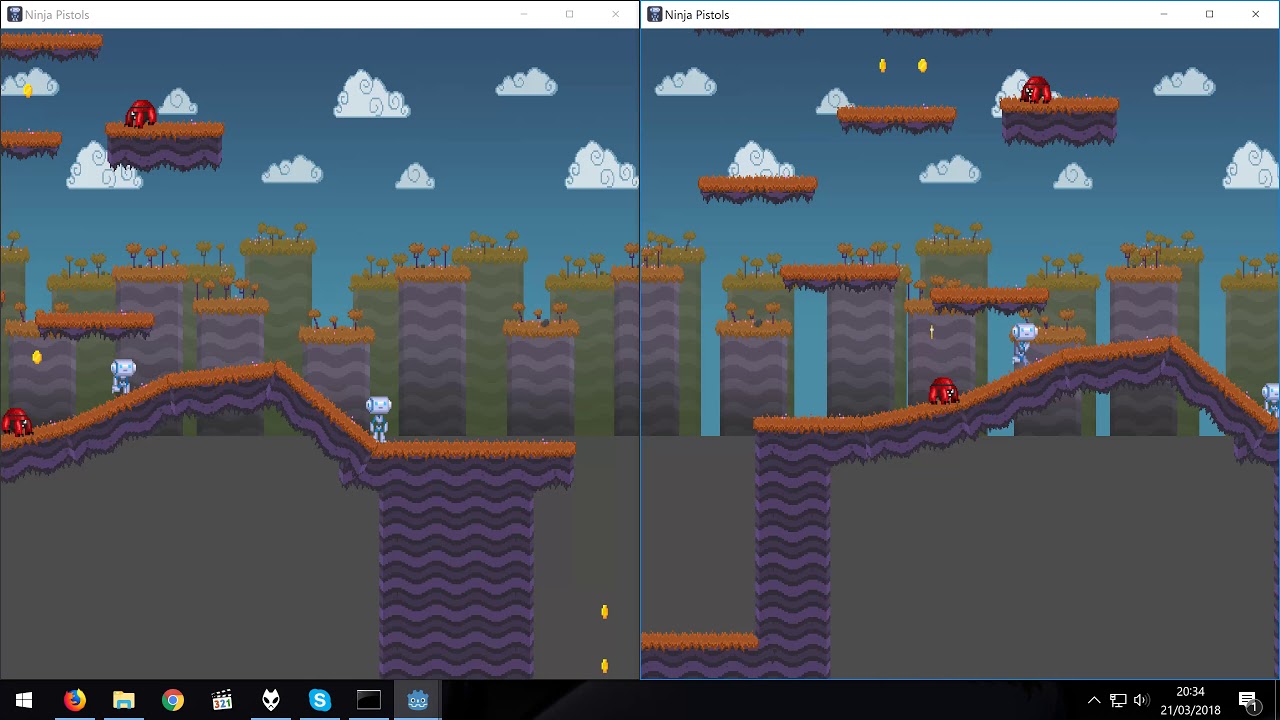 Ninja Pistols - multiplayer 2d platformer demo - YouTube