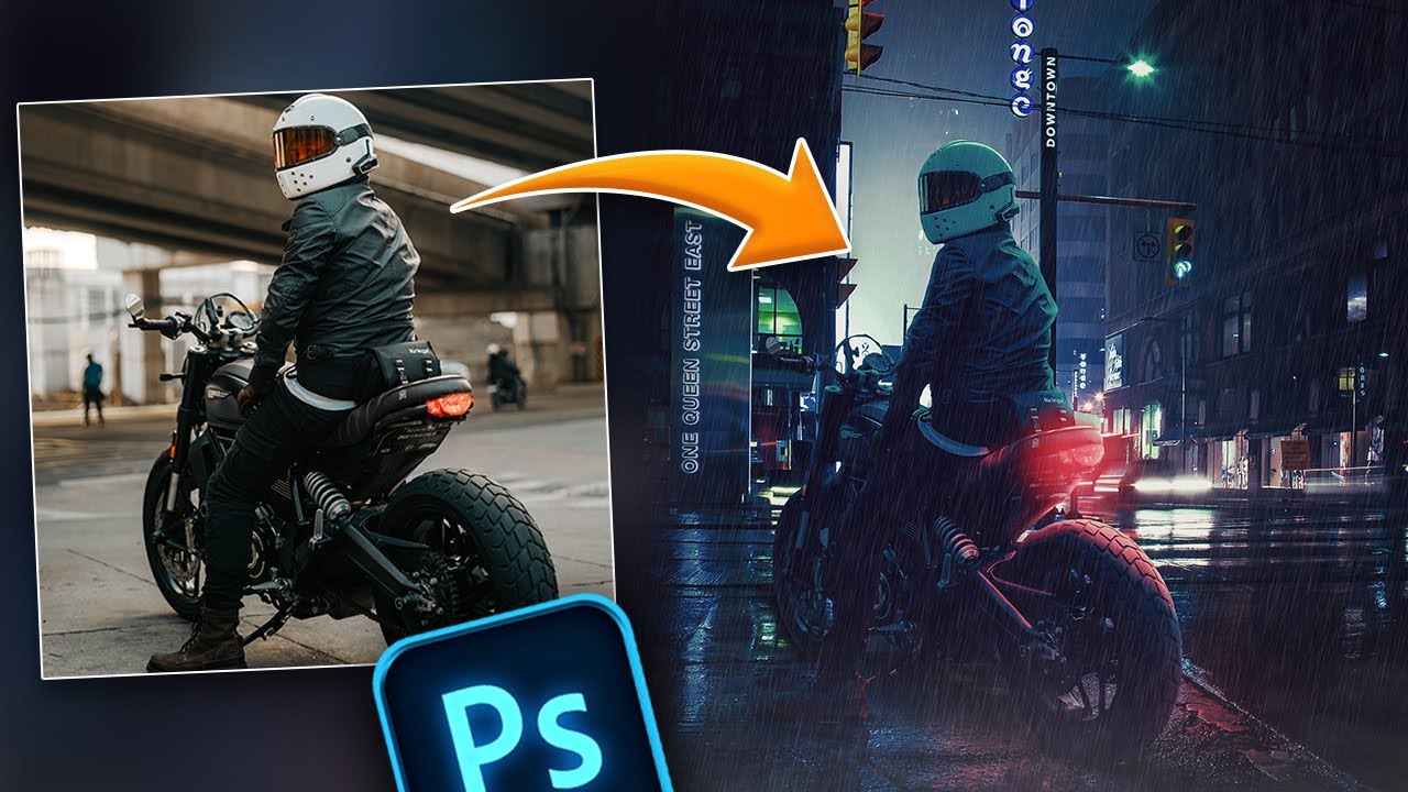 How To Add A Neon Effect To Your Motorcycle Photos In Photoshop 2022 ...