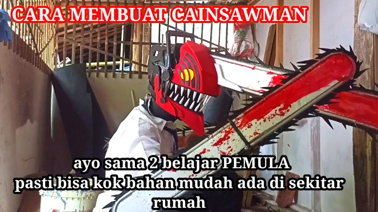 Mencoba bikin cosplay jadi denji/cainsaw man ! Dari bahan kardus bekas ...