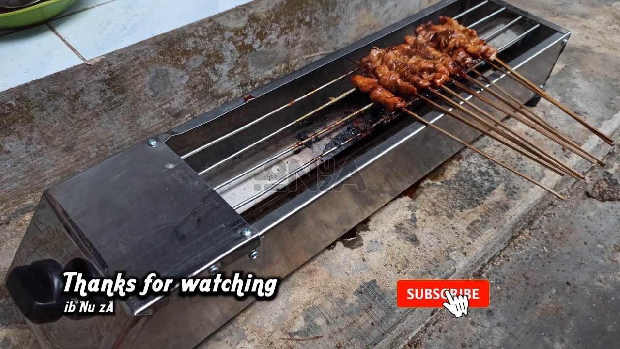 Alat Bakaran Ayam, Sate, Sosis modern pakai GAS - YouTube