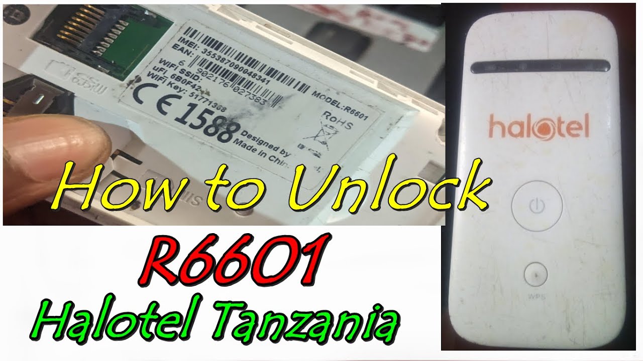 How to Unlock Halotel Tanzania R6601 - YouTube