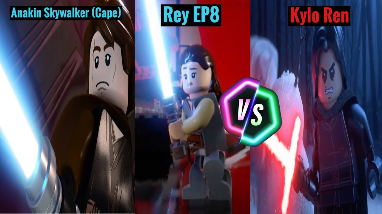 Lego Star Wars: TSS - Anakin Skywalker (Cape) & Rey EP8 Vs Kylo Ren ...