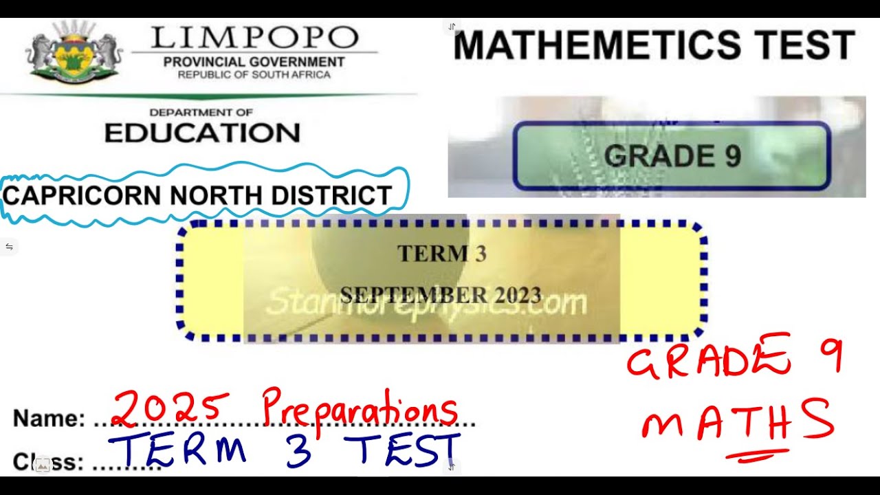 Mathematics Grade 9 September 2023 Limpopo Province [ Capricorn North ...
