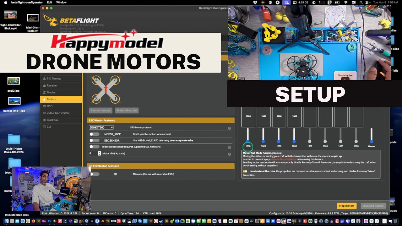 How to configure drone motors - configure quadcopter motors, tiny whoop ...