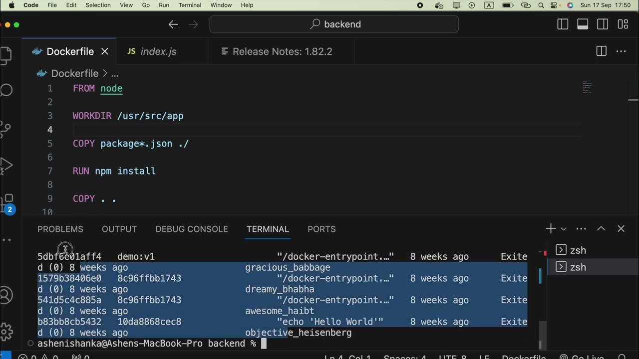 How to check Docker running/not running containers using the Terminal - YouTube