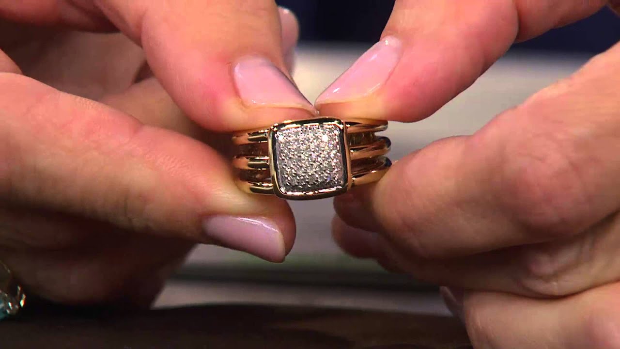 14K Gold Polished 1/3 ct tw Diamond Band Ring with Jennifer Coffey ...