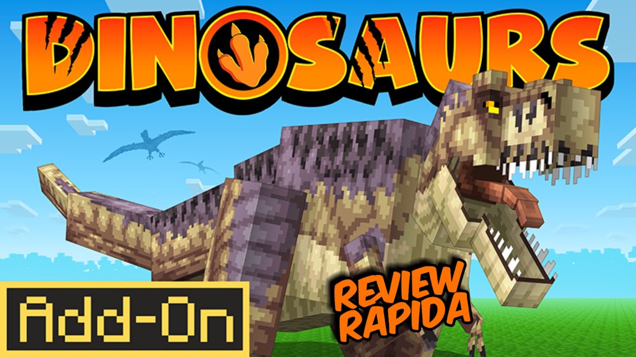 Review rápida de “Dinosaurs Add-on” Minecraft bedrock - YouTube