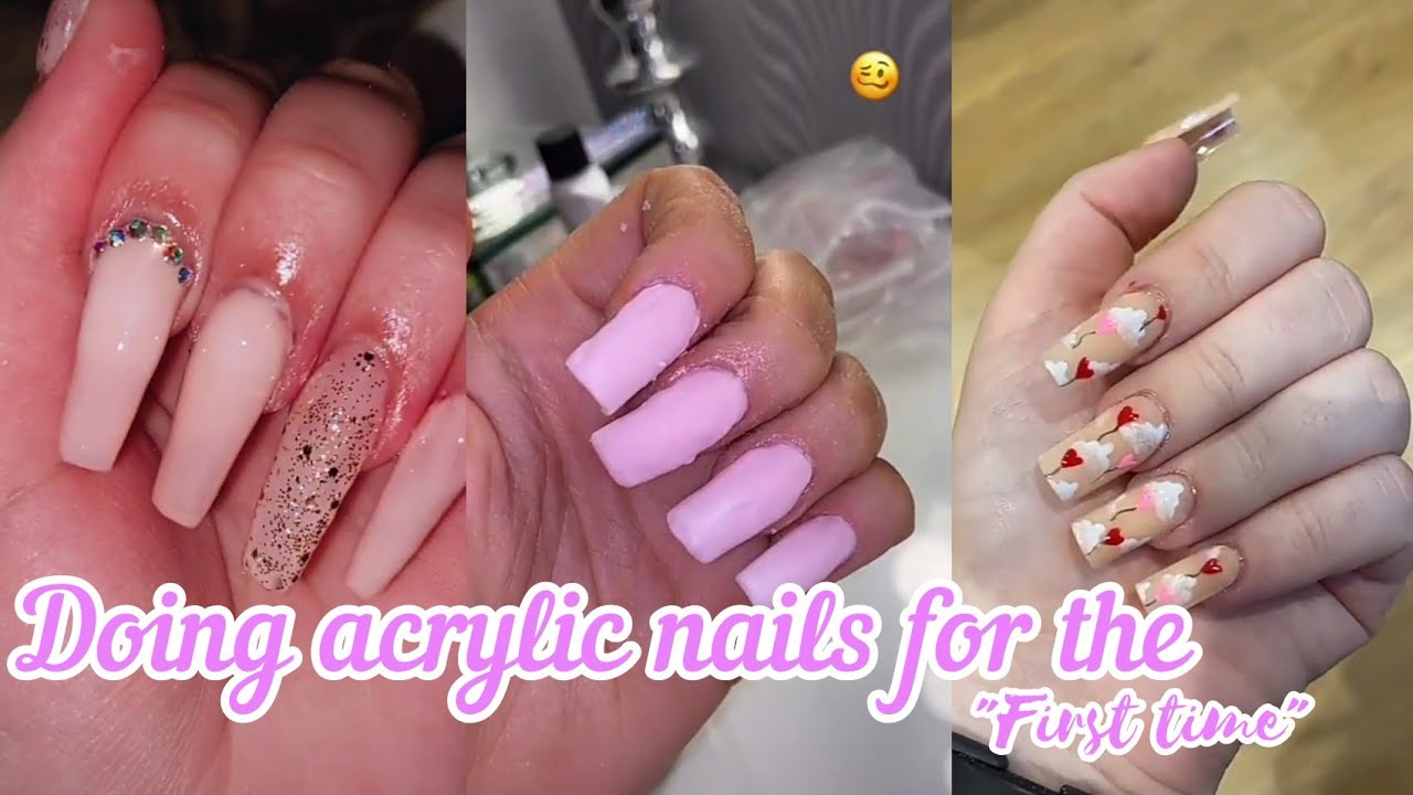 💅Doing acrylic nails for the *FIRST TIME* + Storytime Compilation ...