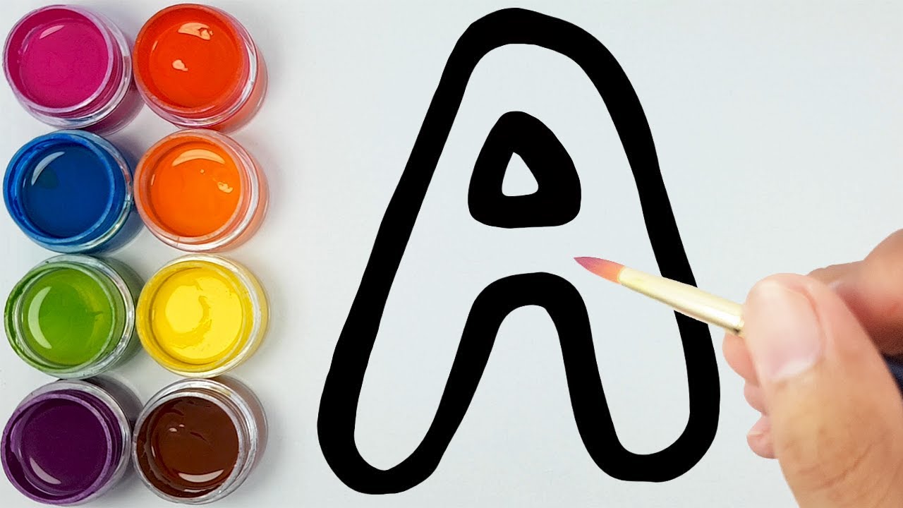 Alphabet Learning to Draw and Coloring for Children - YouTube