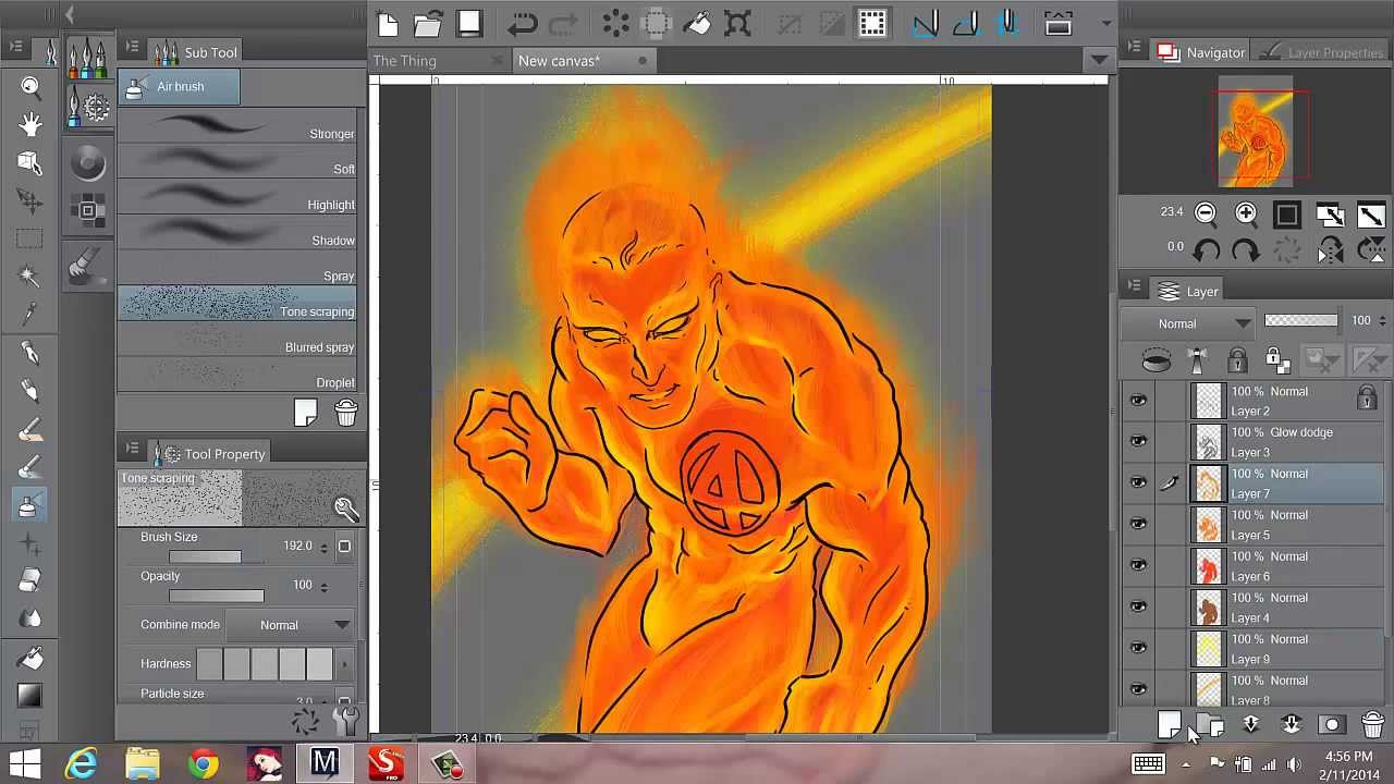 The Human Torch Drawing - YouTube