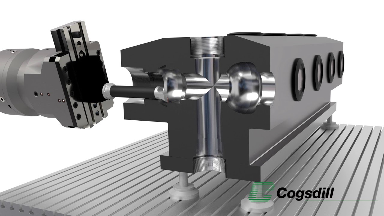 Cogsdill ZX420 Facing Head Frac Pump Animation - YouTube