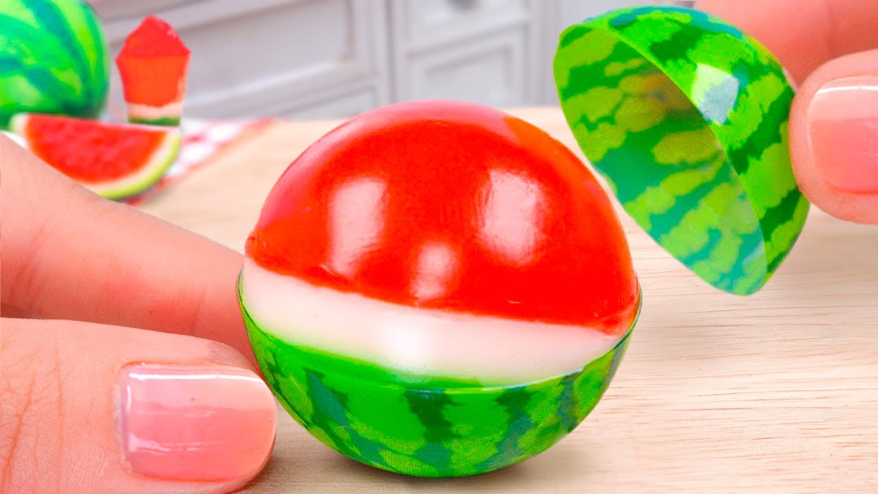 Sweet Miniature Watermelon Jelly Decorating Idea 🍉 50+ Fresh Mini ...