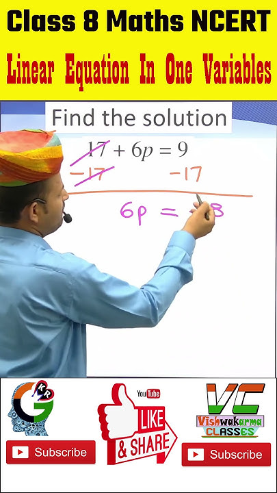 14 Class 8 Maths | Q11, Exercise 2.1 | Linear Equation in one variables | #maths #short - YouTube