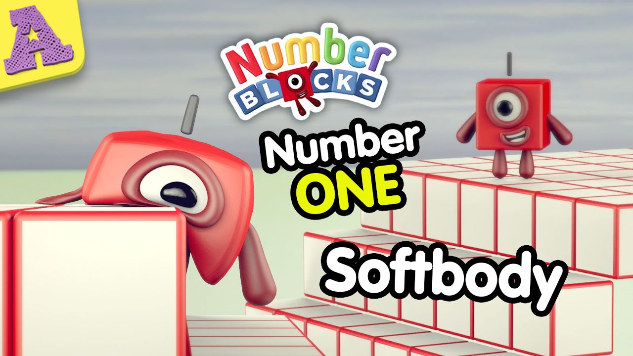 Softbody Jelly Numberblock ONE falls! - YouTube