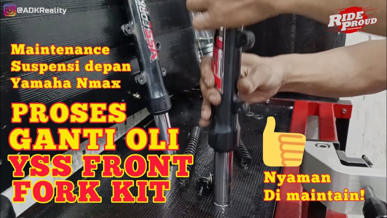 Pasang Shockbreaker Depan Nmax YSS Front Fork Kit | Cara Ganti Oli ...