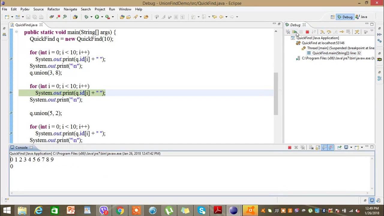 Lecture 7 : Algorithms : QuickFind - Part 2 - YouTube