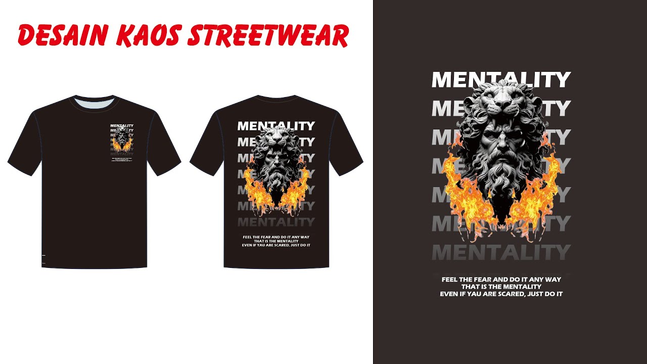 Desain Kaos Distro Streetwear Kekinian di CorelDRAW - YouTube