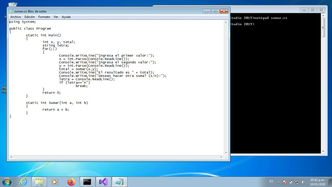 Funciones en C# - YouTube