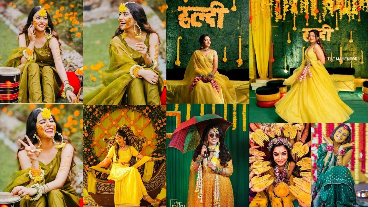 Haldi Wedding Photoshoot Poses Ideas|| Haldi Function Photoshoot Poses ...