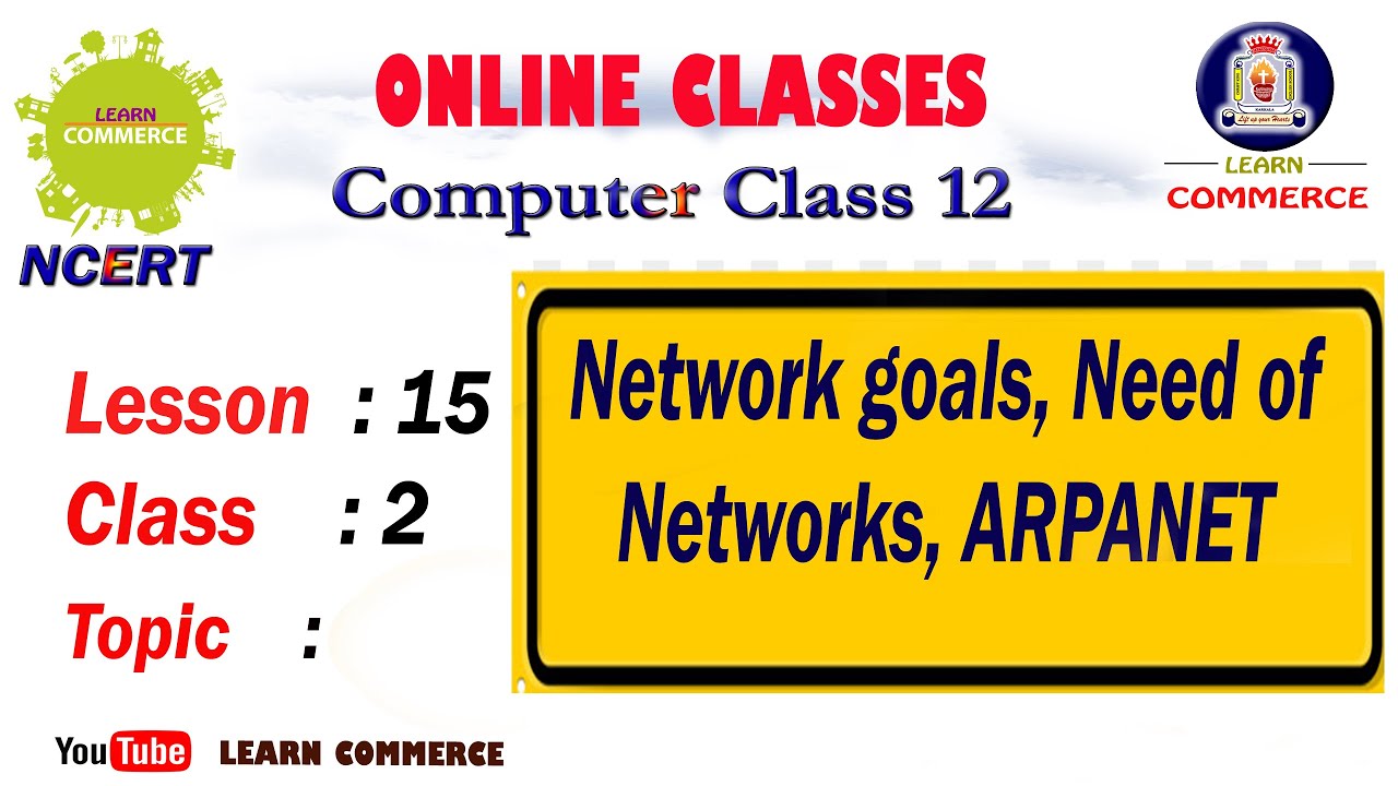 Network goals, need of networks, ARPANET | Class 12 Computer Science ...