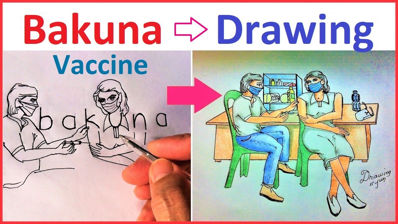 Turning the word BAKUNA into Vaccine Drawing - How turn the word Bakuna ...