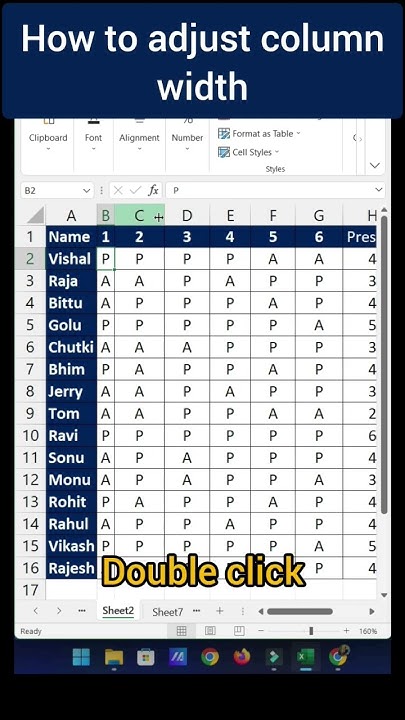 How to Adjust column width in Ms excel | #shorts #excelformula #viral # ...