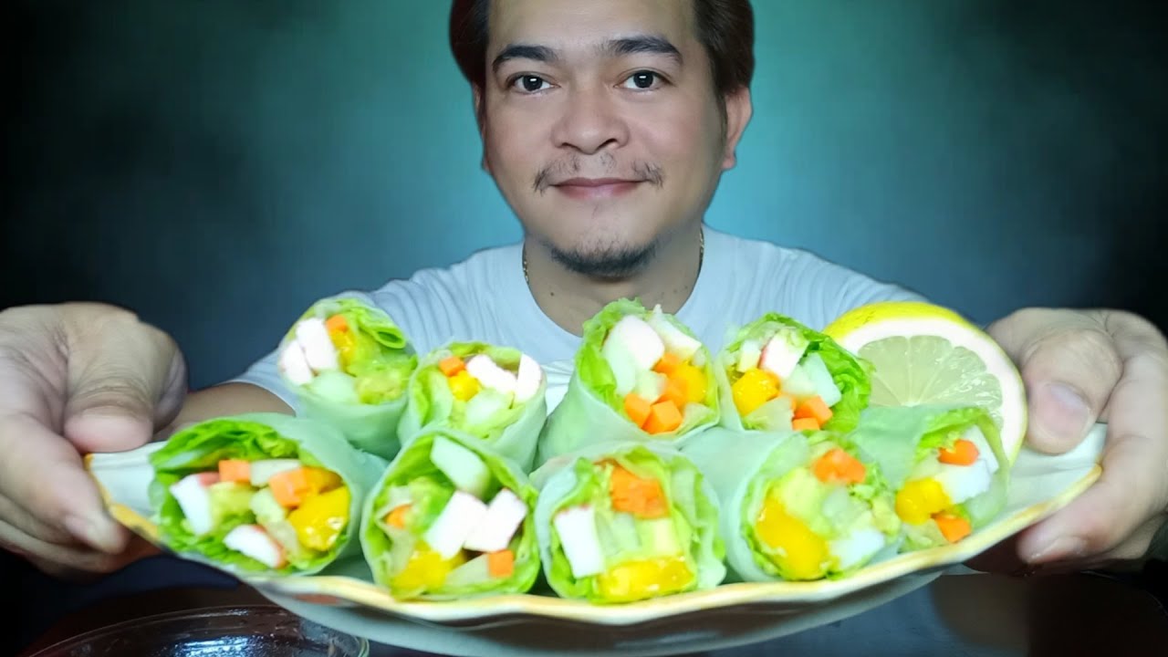 KANI, MANGO, AND AVOCADO FRESH SPRING ROLLS - YouTube