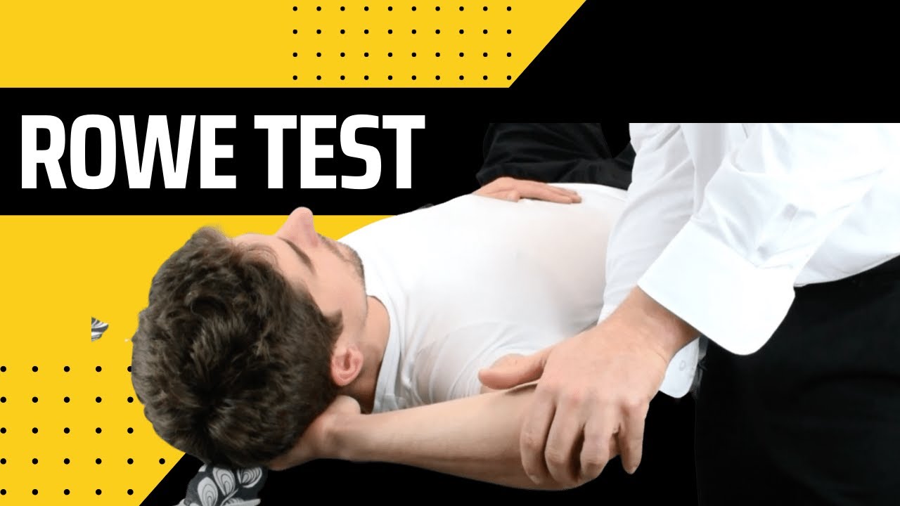 Rowe Test for multidirectional instability - YouTube