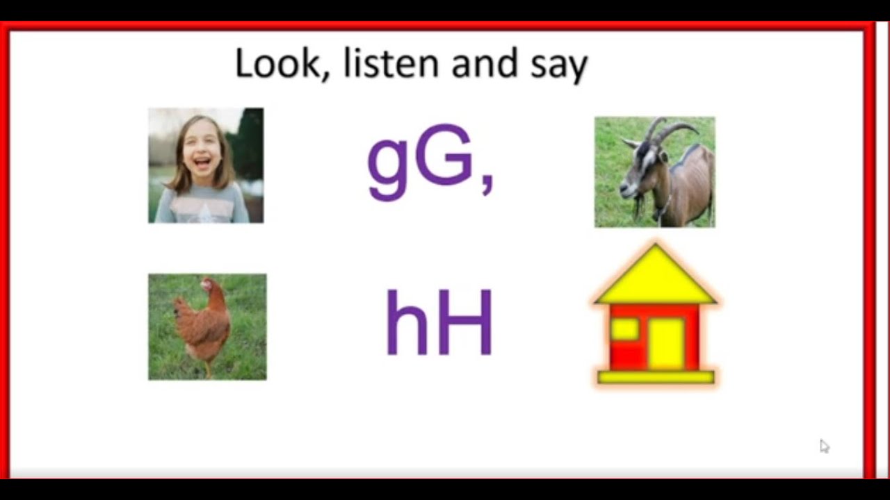 Class1।। G,g & H,h, ।। English for kids।। small letter & capital letter ...