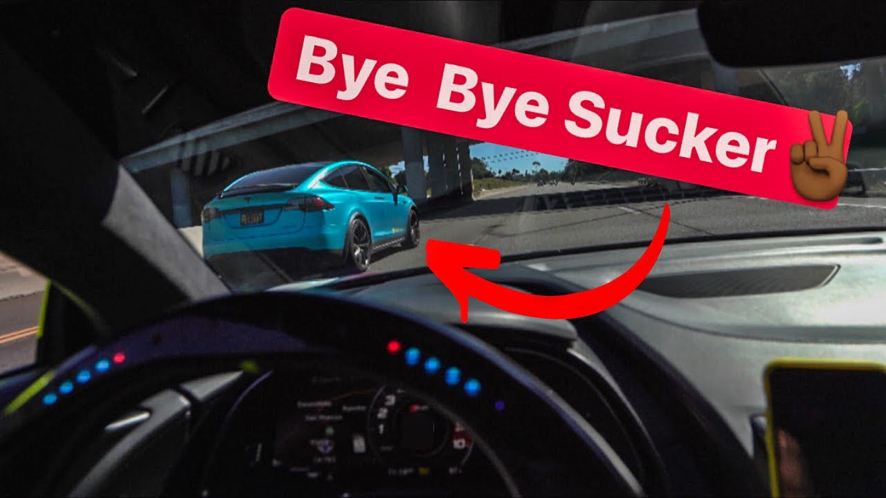 TESLA EMBARRASSED COCKY SUPERCAR OWNER…! - YouTube