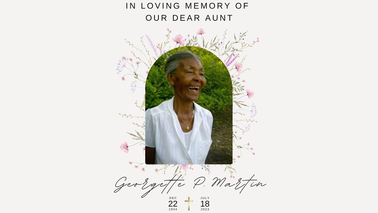 In Loving Memory | Georgette P. Martin | Homegoing Service - August 1 ...