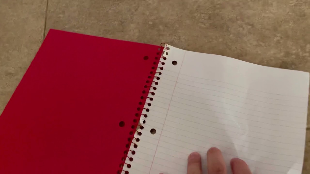 Ripping the last page out of a notebook - YouTube