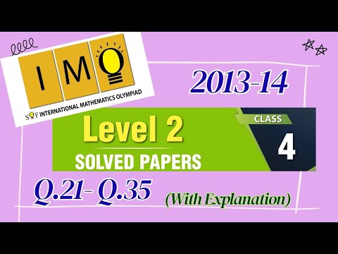 Class-4 IMO Level-2 Previous Year Paper Questions (2013-14) #imo #maths ...