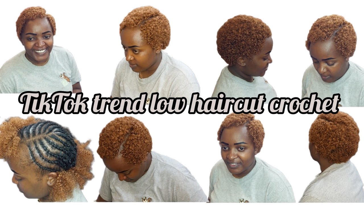 No Glue Needed.!! Trending TikTok Low-Cut Crochet Hairstyle #crochet # ...
