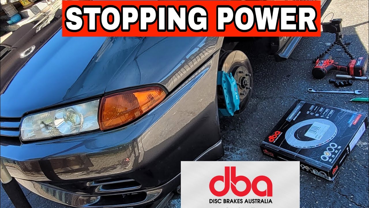 Installing DBA Rotors on my R32 GTR - YouTube